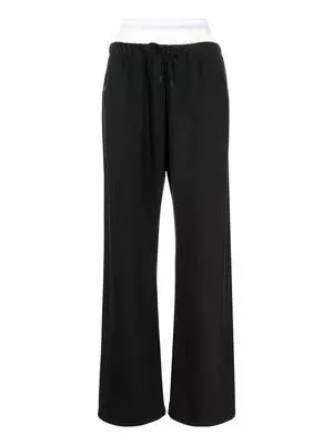 Alexander Wang Layered-design Cotton Track Pants - Black