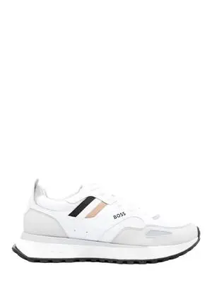 BOSS Striped Lace-up Sneakers - White