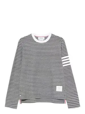 Thom Browne 4-bar Stripe Long-sleeve T-shirt - Grey