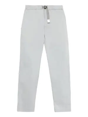 WHITE SAND Belted Chino Trousers - Grey