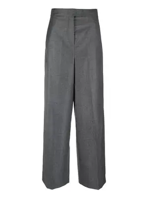 Fendi Palazzo Wool Trousers - Grey