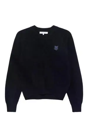 Maison Kitsuné Bold Fox Head-patch Sweater - Blue