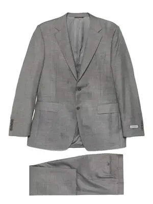 Canali Wool Single-breasted Suit Grey