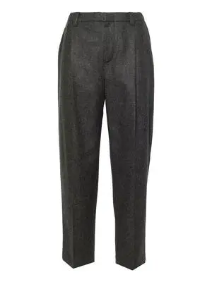 BRUNELLO CUCINELLI Mélange-Effect Cropped Trousers