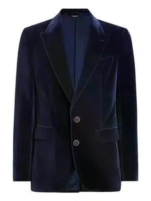 Dolce & Gabbana Velvet Blazer - Blue