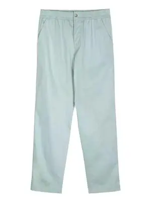 Maison Kitsuné Elasticated-waistband Straight-leg Trousers - Blue
