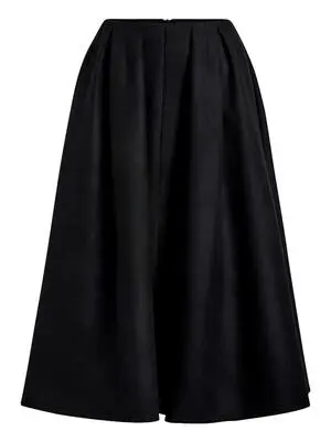 PATOU Pleated Midi Skirt - Black