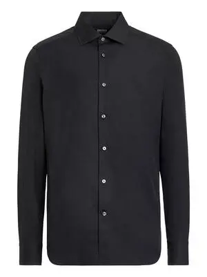 Zegna Trofeo Cotton Shirt - Black