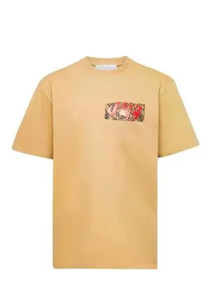 JW Anderson Jwa Lace-print T-shirt - Neutrals