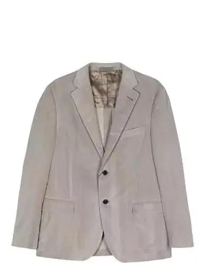 Corneliani Single-breasted Corduroy Blazer - Grey