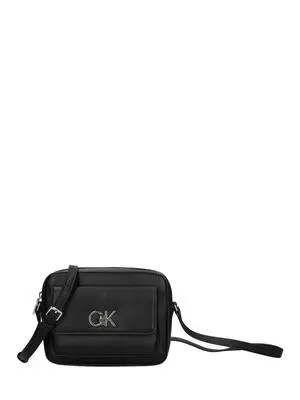 Calvin Klein Logo-lettering Crossbody Bag - Black