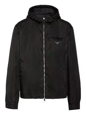 Prada Re-nylon Hooded Blouson Jacket - Black