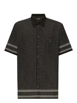 Dolce & Gabbana Polka-dot Silk Shirt - Black