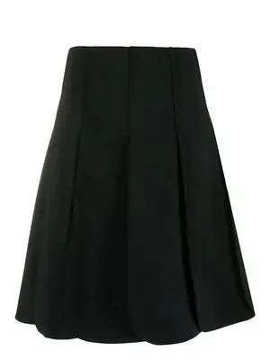 Valentino Garavani Pleated A-line Skirt - Black