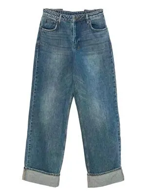 Ksubi Low Rider Cuffed Aged Jeans - Blue