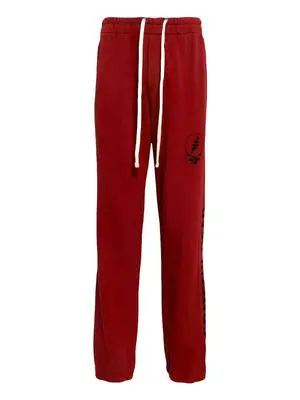 JAMES PERSE Grateful Dead Cotton Track Pants - Red