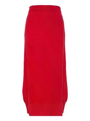 BARRIE High-waisted Knit Skirt - Red
