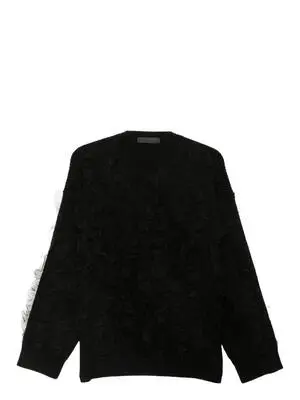 Valentino Garavani Embroidered Wool Sweater - Black