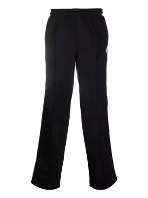 COUNTY OF MILAN Cross-logo Side-stripe Track Pants - Black
