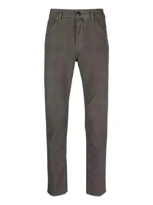 Jacob Cohen Mini Check-print Skinny Trousers - Brown