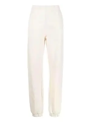 Attico Penny Logo-embossed Cotton Track Pants - Neutrals