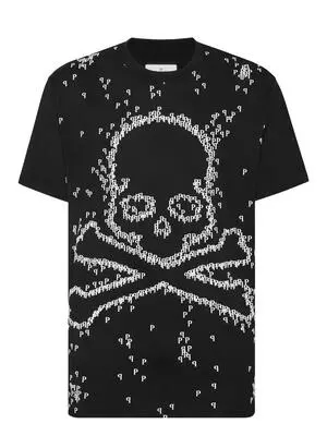 Philipp Plein Skull&bones Cotton T-shirt - Black