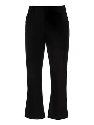 Balmain Virgin-wool Cropped Trousers - Black
