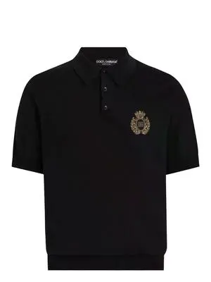 Dolce & Gabbana Logo-embroidered Polo Shirt - Blue