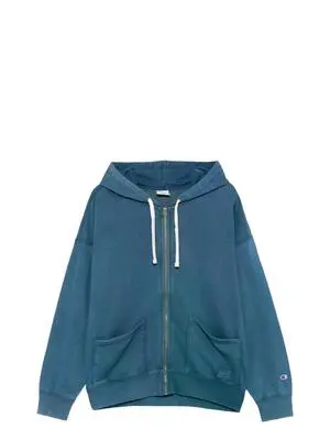 Champion Logo-patch Hoodie - Blue
