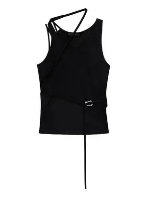 HELIOT EMIL Strap-detail Draped Top - Black
