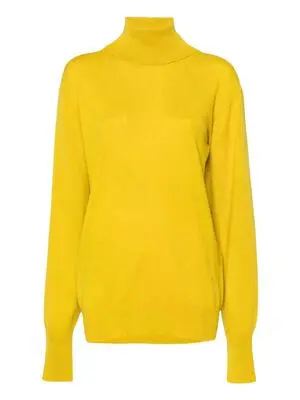 JIL SANDER Knitted Cashmere Jumper - Yellow