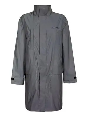 Karl Lagerfeld Techno-fabric Coat - Grey