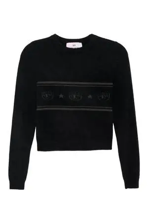 CHIARA FERRAGNI Eyelike-motif Sweater - Black