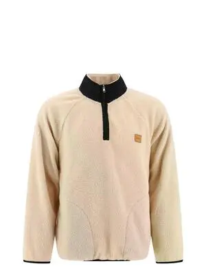 A.p.c. Logo-appliqué Half-zip Sweatshirt - Neutrals