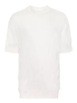Helmut Lang Crushed-effect Merino Wool Blend Sweater - Neutrals