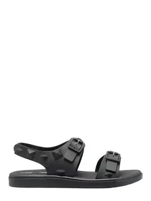 Melissa X Undercover Spike-studded Flat Sandals - Black