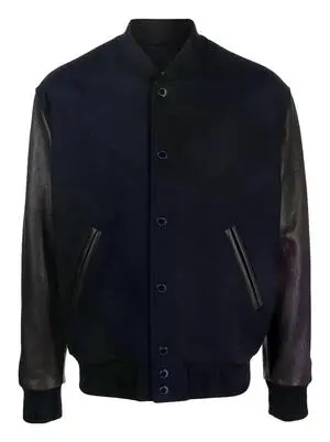 GOLDEN GOOSE Panelled Varsity Bomber Jacket - Blue