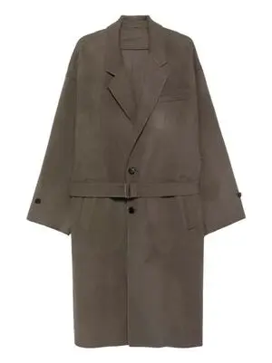 SONGZIO Detachable-lapels Coat - Grey