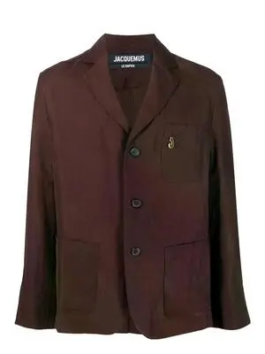 Jacquemus Notched Lapels Single-breasted Jacket - Brown