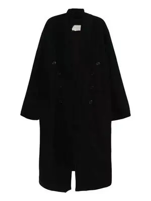 GREG LAUREN Button Spine Coat - Black