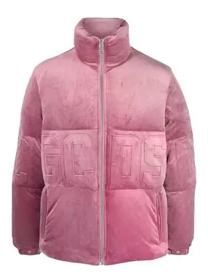 Gcds Logo-embossed Velvet Jacket - Pink