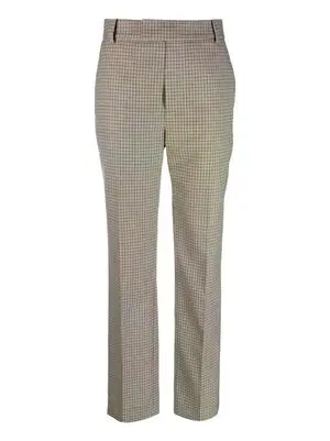 FRENKEN Tailored Check-print Trousers - Neutrals