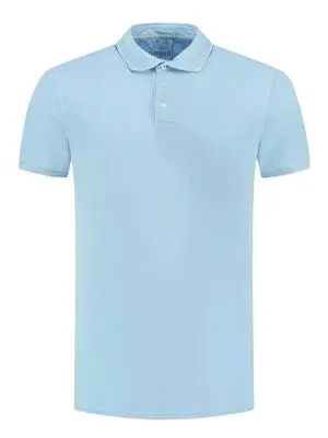 Fedeli Short-sleeve Polo Shirt Blue