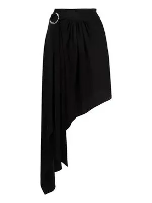 Alexandre Vauthier Ring-detail Belted Asymmetric Skirt - Black