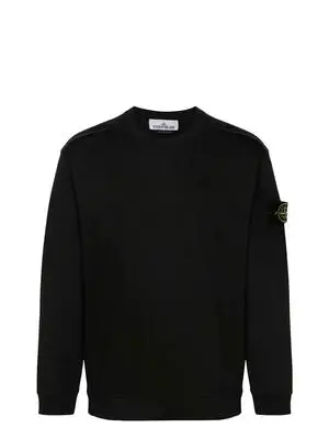 Stone Island Compass Cotton Sweatshirt - Black