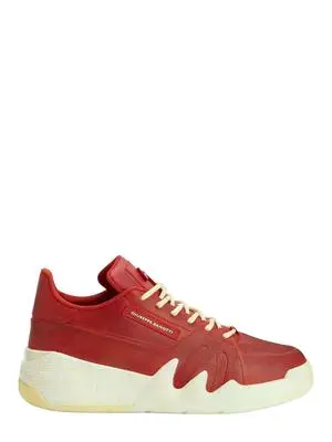 GIUSEPPE ZANOTTI Logo-plaque Low-top Sneakers - Red