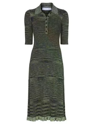 Proenza Schouler White Label Space-dye Polo Dress - Blue