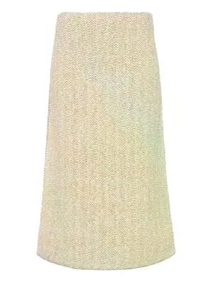 Fabiana Filippi Tweed Pencil Skirt - Gold