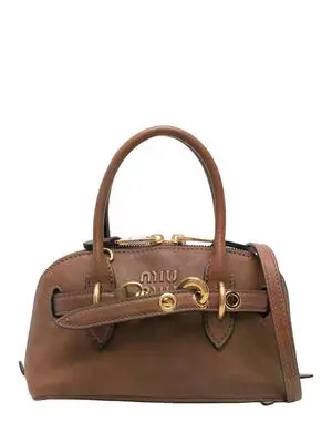 Miu Miu Aventure Mini Nappa Leather Bag - Brown