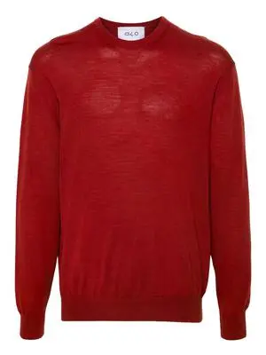 D4.0 Wool Crew Neck Sweater - Red